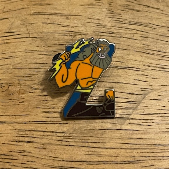 Disney | Accessories | Disney Zeus Alphabet Letter Hidden Mickey Pin ...
